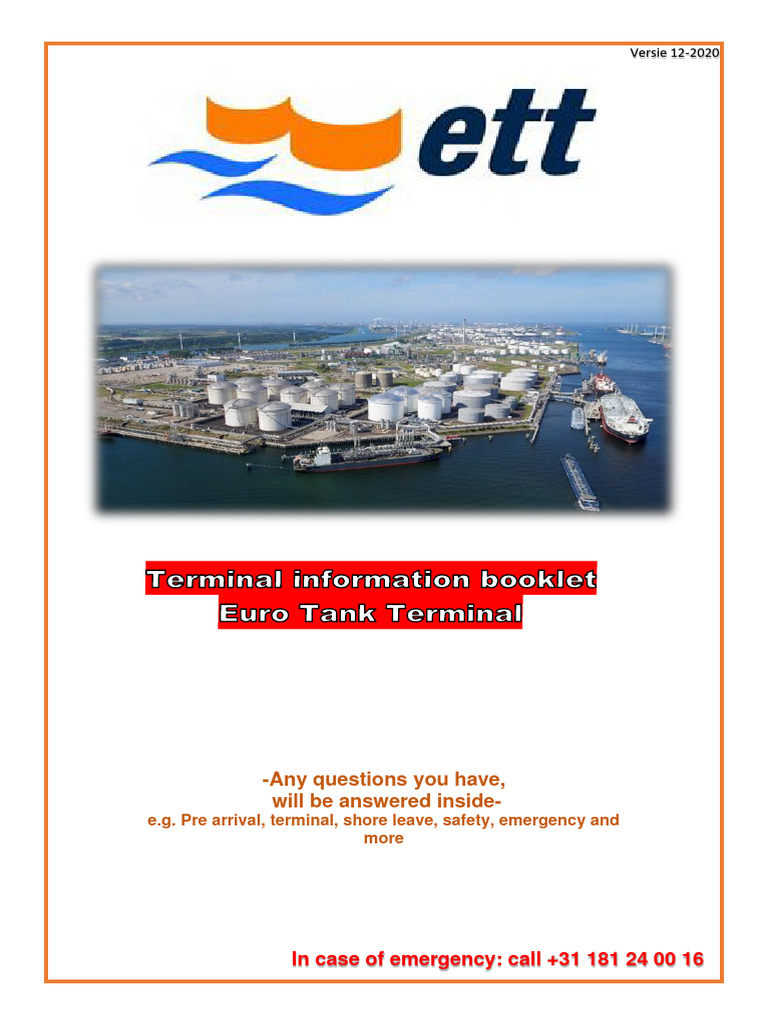 ETT Terminal Information | PDF | Oil Tanker | Firefighting