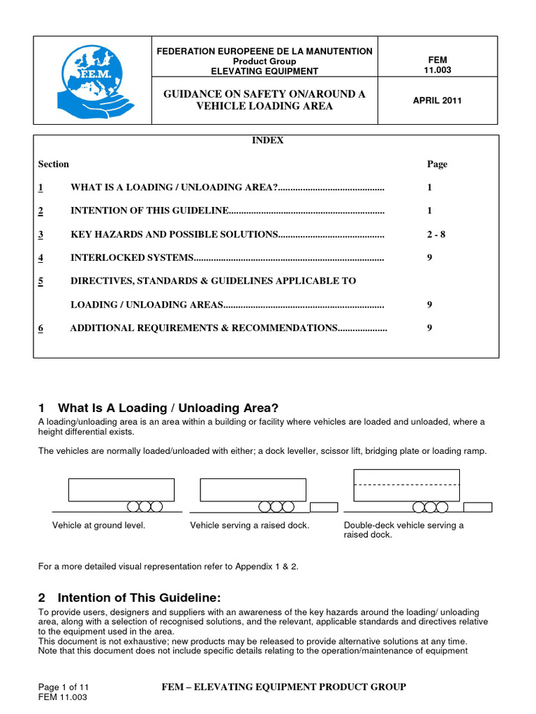 Safety Guidelines for Vehicle Loading Areas | PDF | Door | Safety