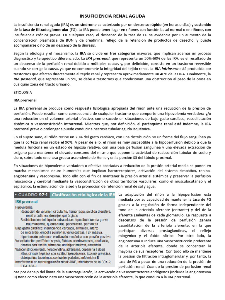 IRA y IRC | PDF | Angiotensina | Riñón