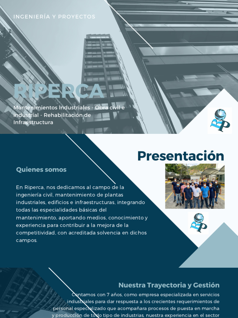 Dossier Riperca Ingenieria y Proyectos | PDF | Ingeniero civil | Business