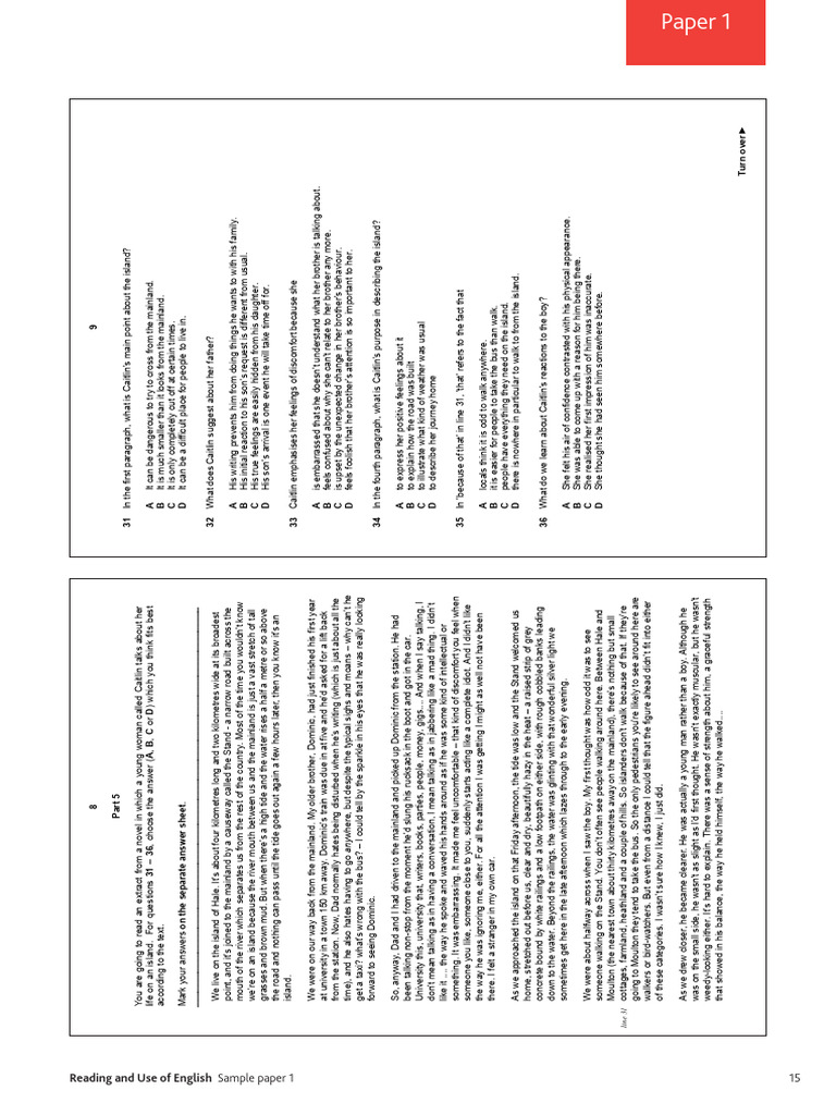 Fce Reading Example Test | PDF