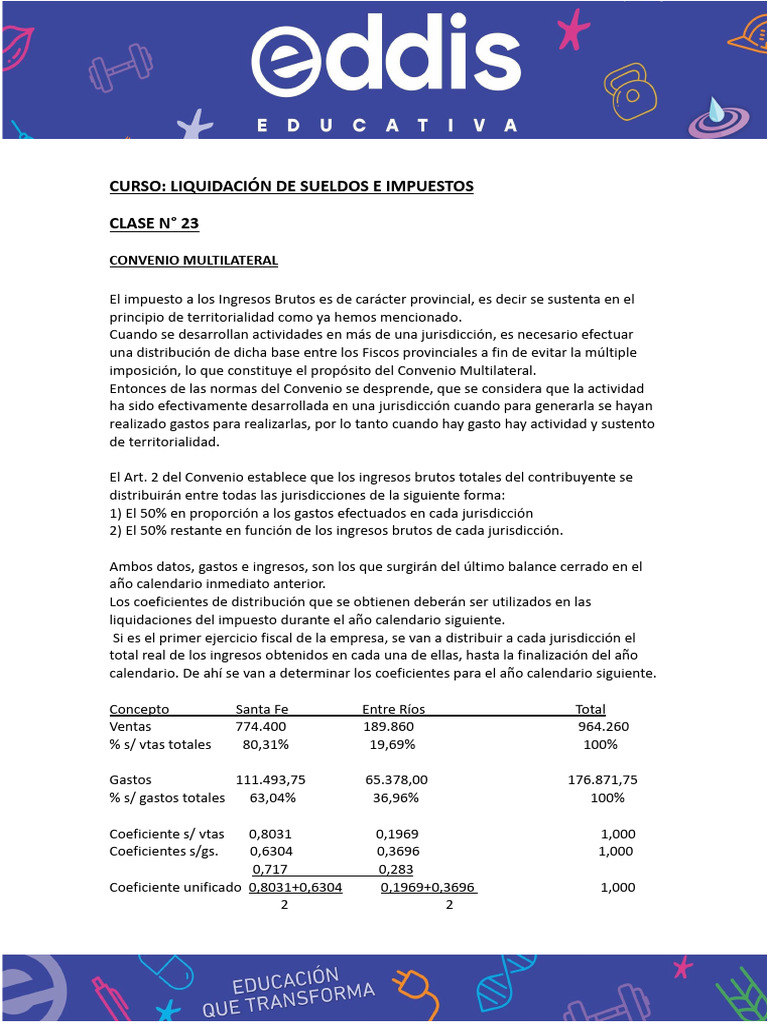 Liquidacion de Sueldos e Impuestos - Clase 23 | PDF | Impuestos | Economias