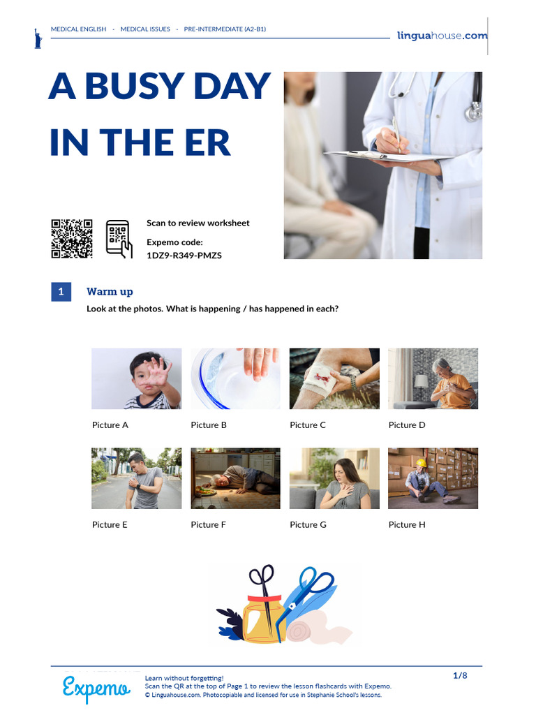 Medical English: Emergency Room Vocabulary | PDF | Linguistics