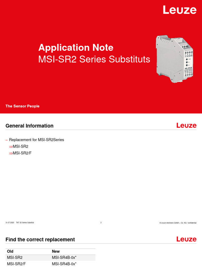 Application Note MSI-SR2 | PDF