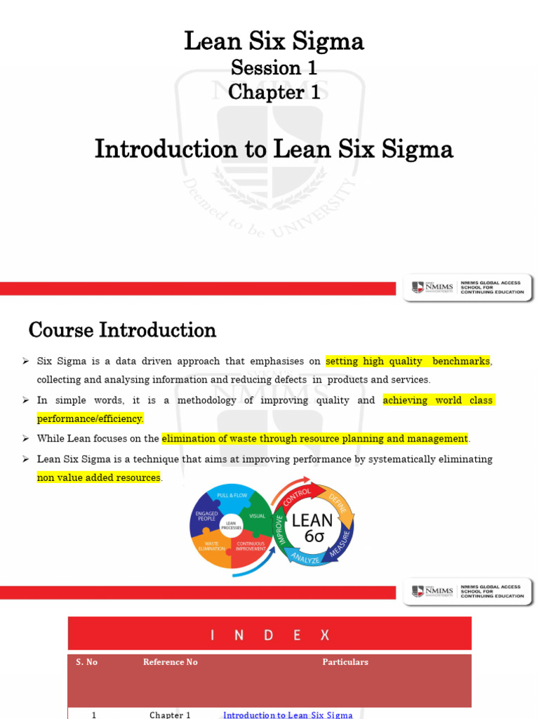 Introduction To Lean Six Sigma | PDF | Six Sigma | Lean Manufacturing