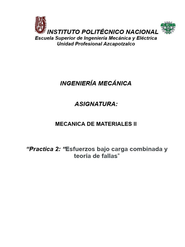 Practicas 2do Parcial Mec de Mat 2 | PDF | Elasticidad (Física) | Viga (Estructura)