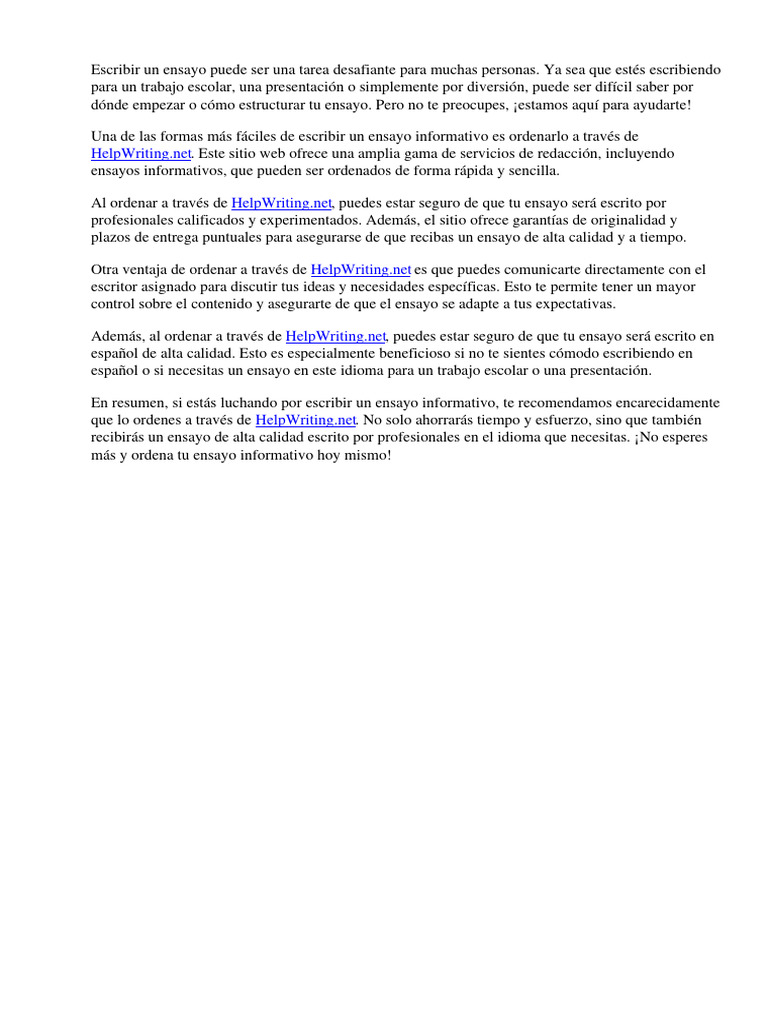 Cómo Escribir Un Ensayo Informativo | PDF | Scribd | Websites
