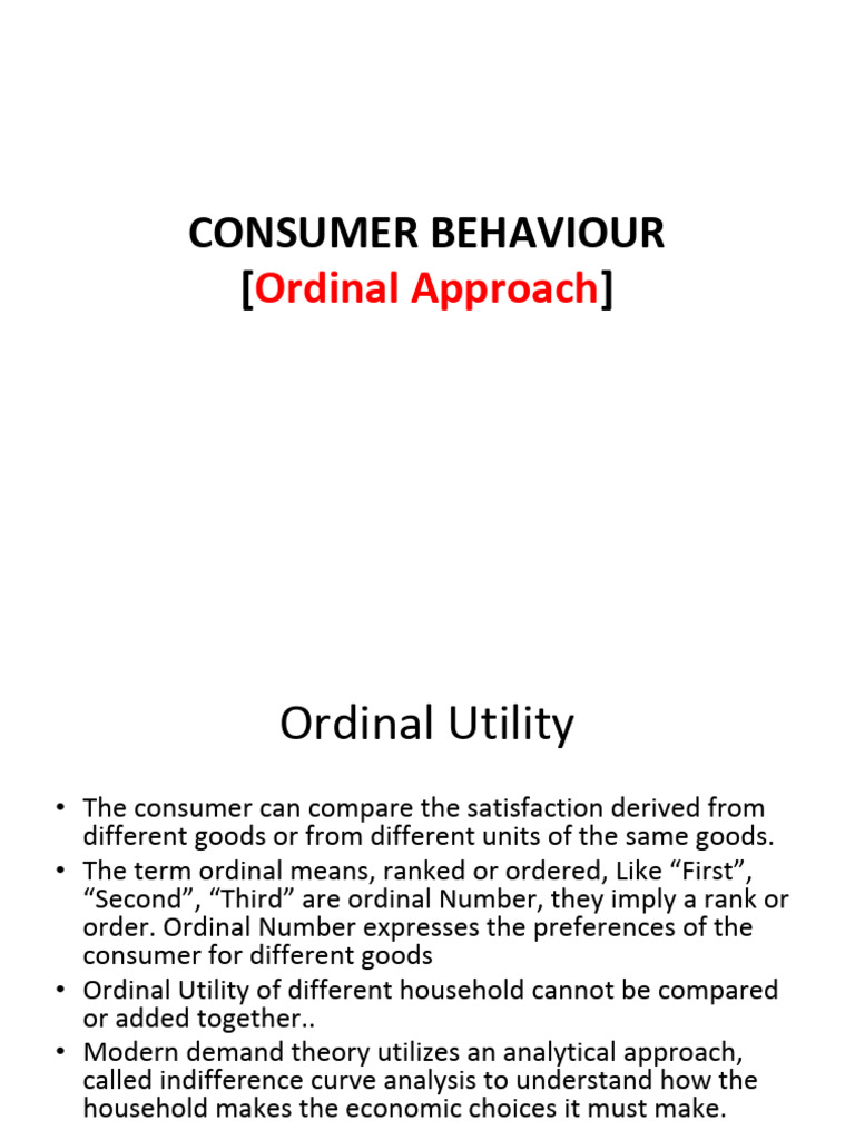 7 Consumer Behaviour | PDF | Utility | Economies