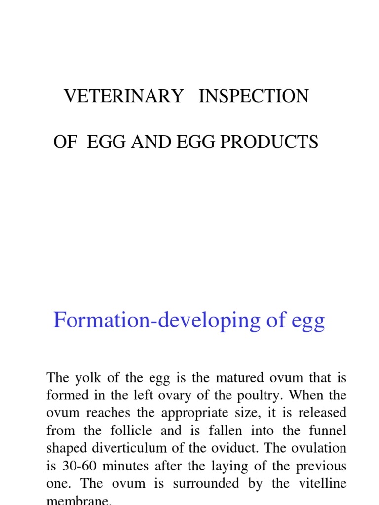Veterinary Inspection of Egg and Egg Products | Download Free PDF | Egg ...