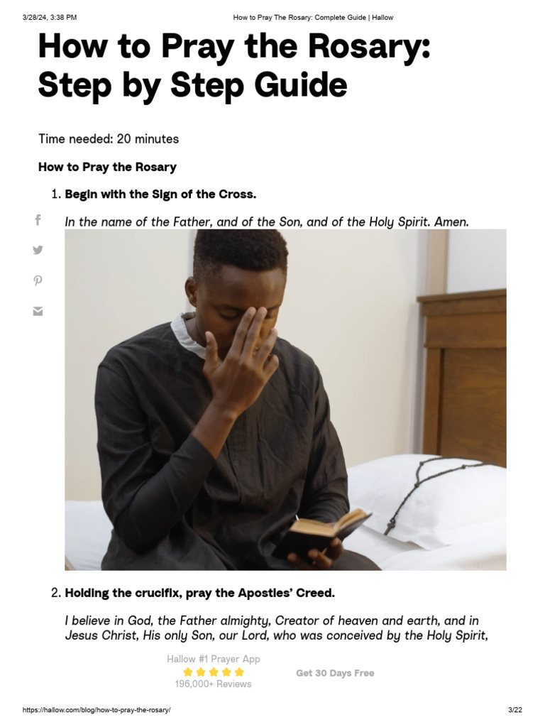 How To Pray The Rosary - Complete Guide - Hallow | PDF | Rosary | Lord ...