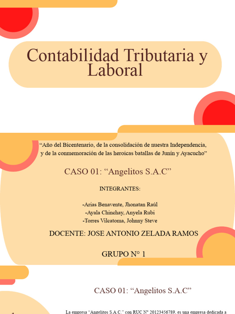 Contabilidad Tributaria y Laboral | PDF | Impuestos | Impuesto sobre la ...