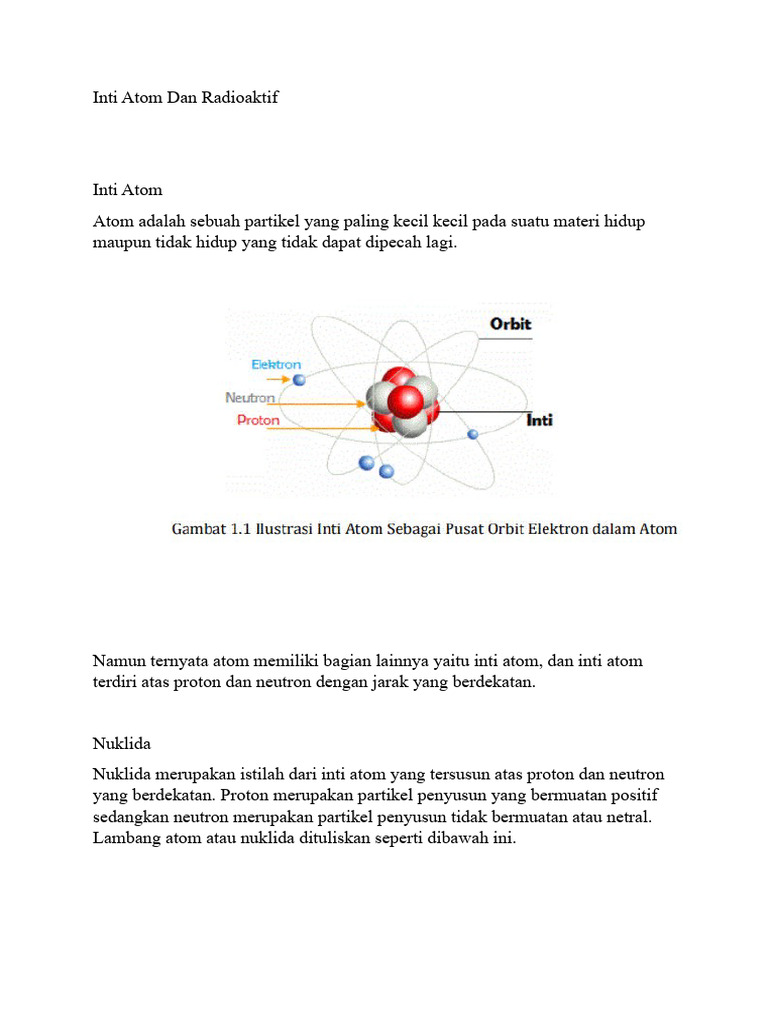 Inti Atom Dan Radioaktif | PDF