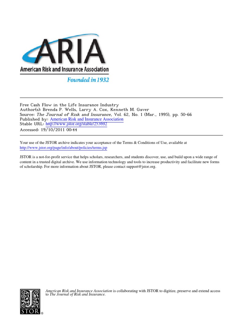 American Risk and Insurance Association | PDF | Insurance | Dividend