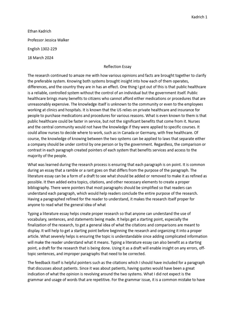 Reflection Project 2 | Download Free PDF | Citation | Knowledge