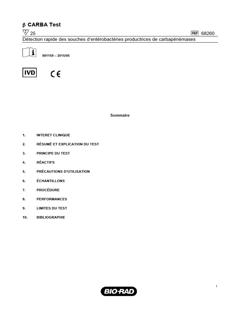 B Carba Test | PDF | Bactérie | Biologie