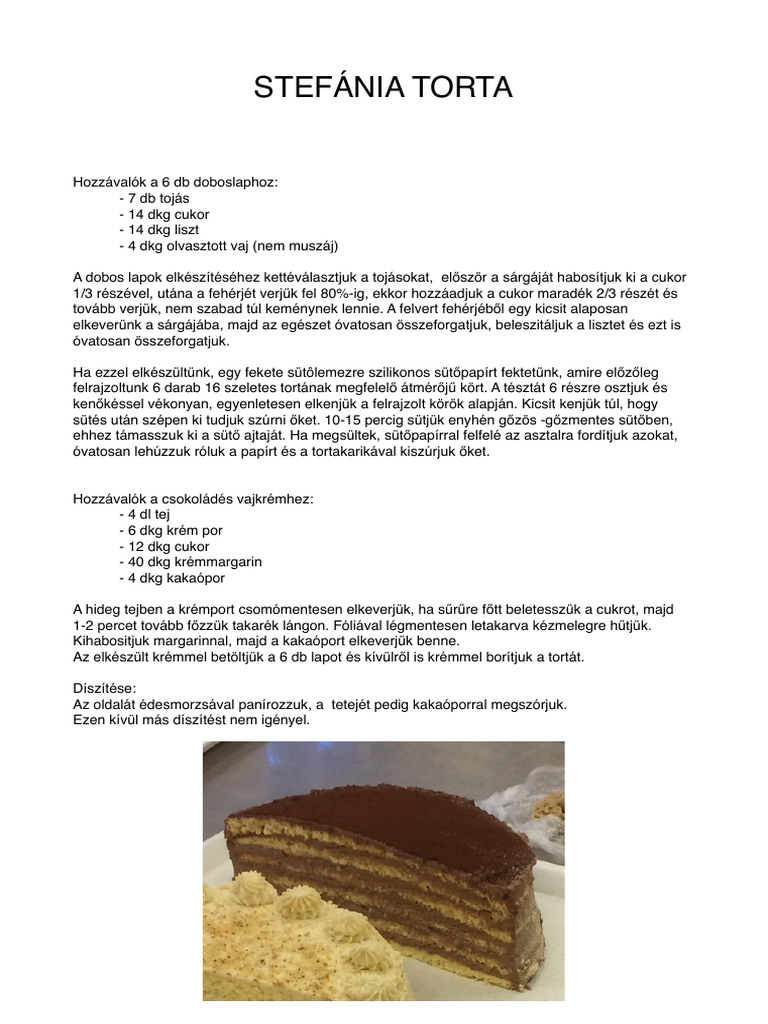 Stefánia Torta | PDF
