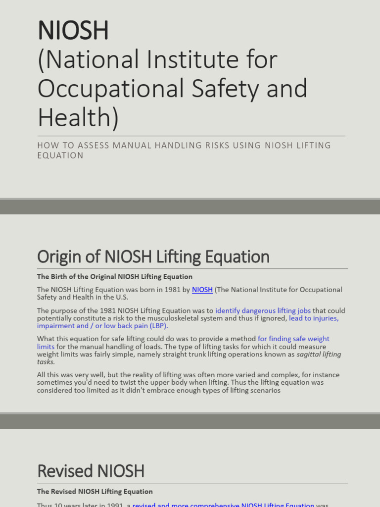 M8 Niosh | Download Free PDF | Workplace | Safety