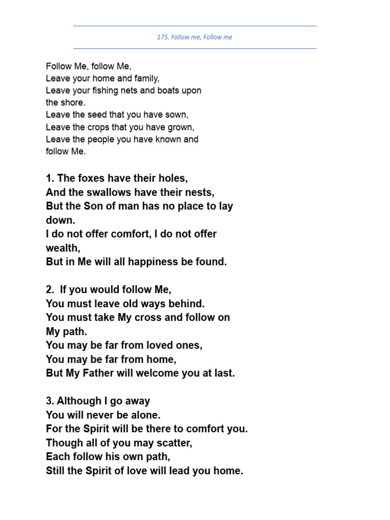 Follow Me Follow Me Pdf