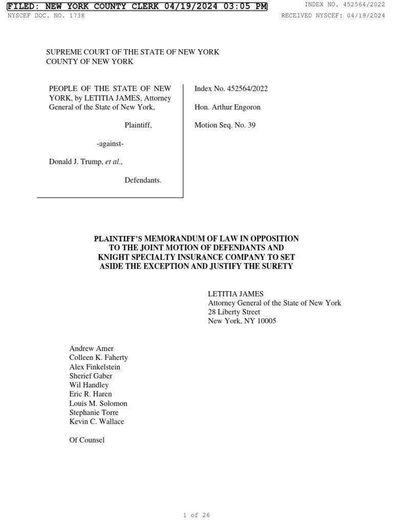 2022 People of The State of V People of The State of Memorandum of Law ...