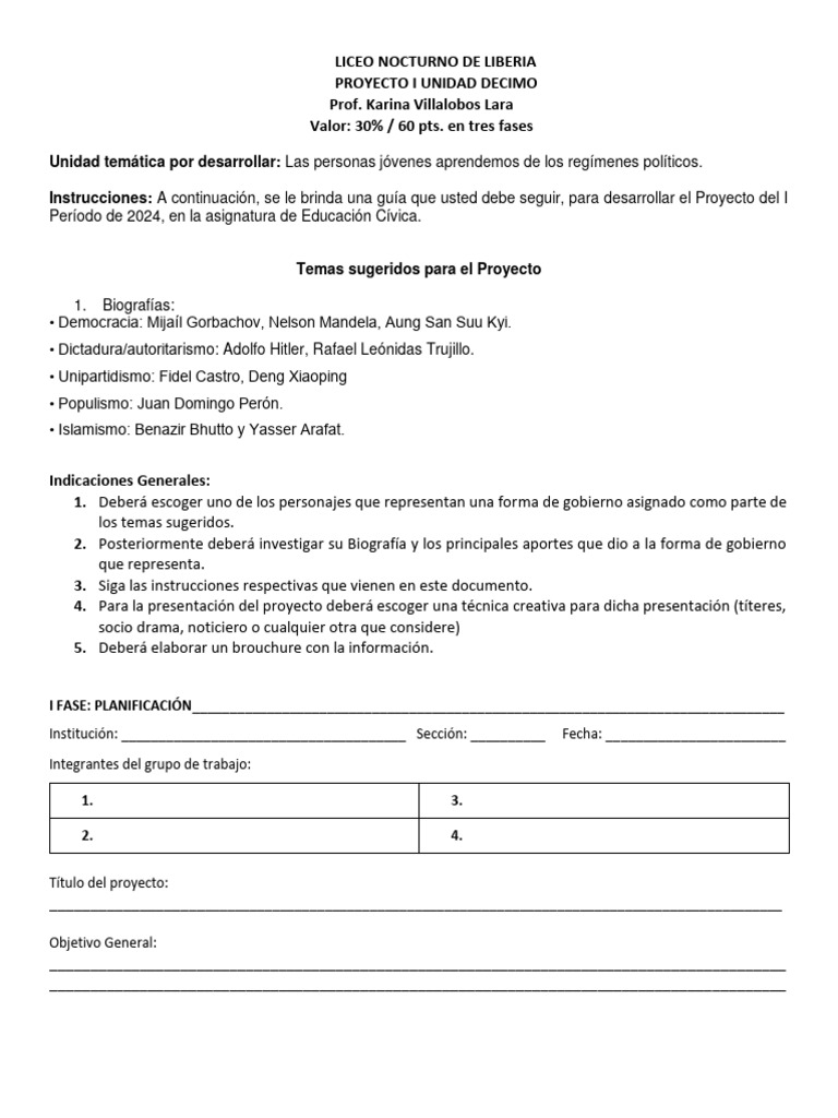 Proyecto Civica Decimo | PDF | Evaluación