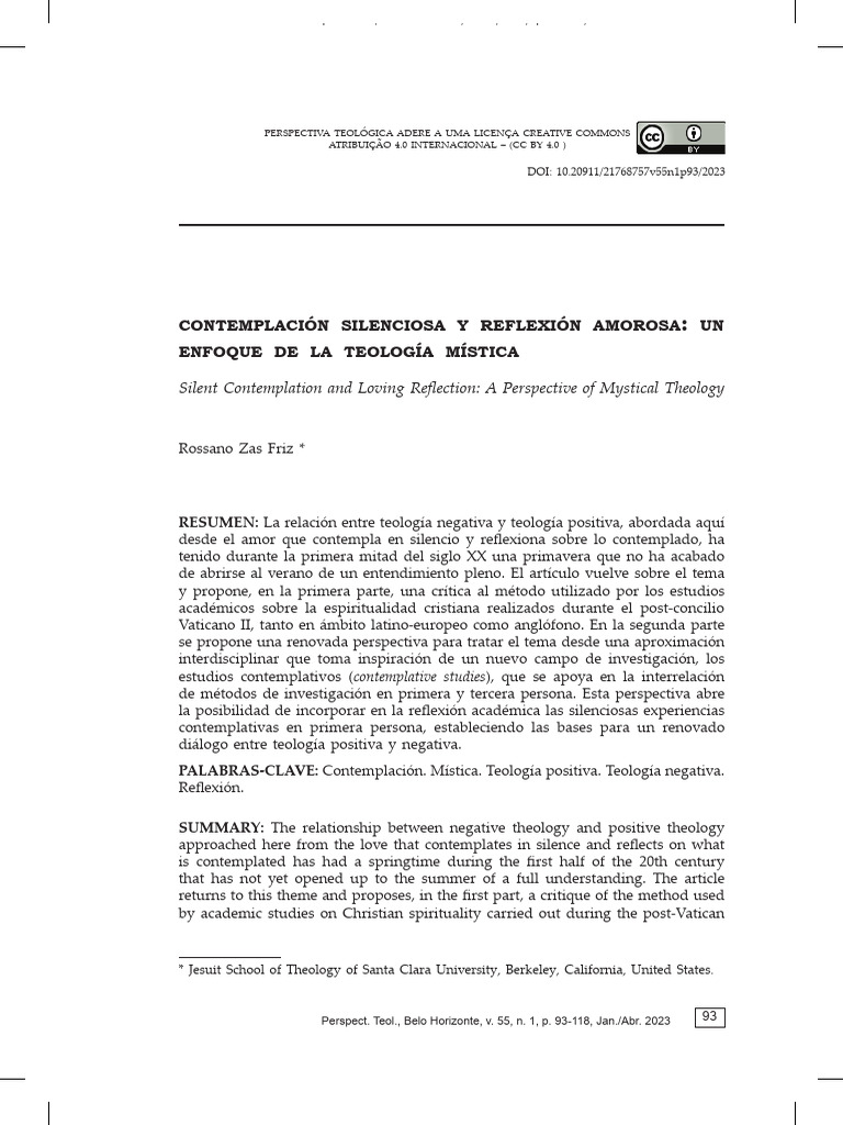 Zas Friz. Teología Mística | PDF | Misticismo | Teología