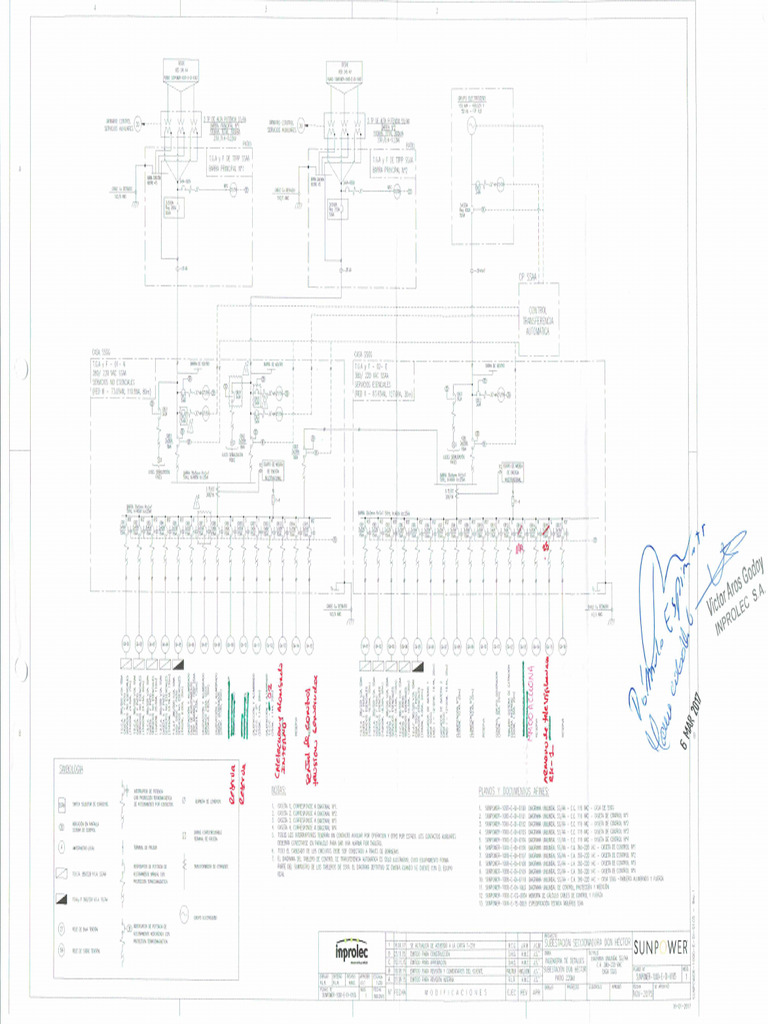 2003 - Diagrama Unilineal SSAA - C.A. 380-220 Vac - Casa SSGG | PDF