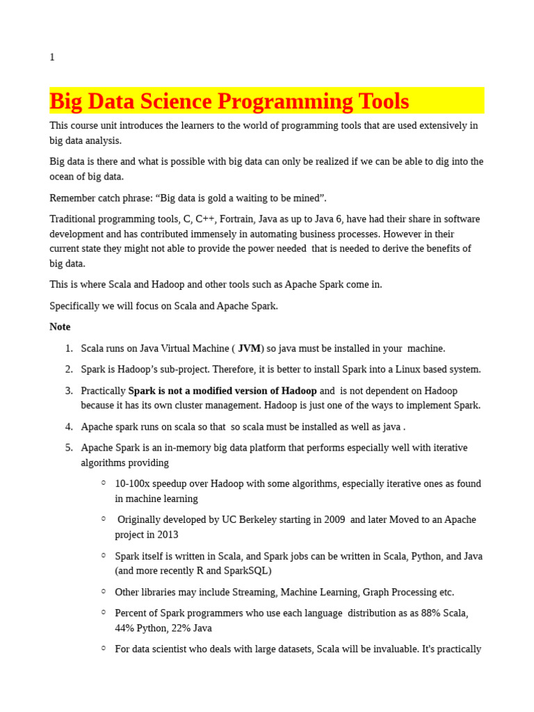 Introduction Data Science Programming Handout Set 1A | PDF | Scala ... Introduction Data Science Programming Handout Set 1A | PDF | Scala ...