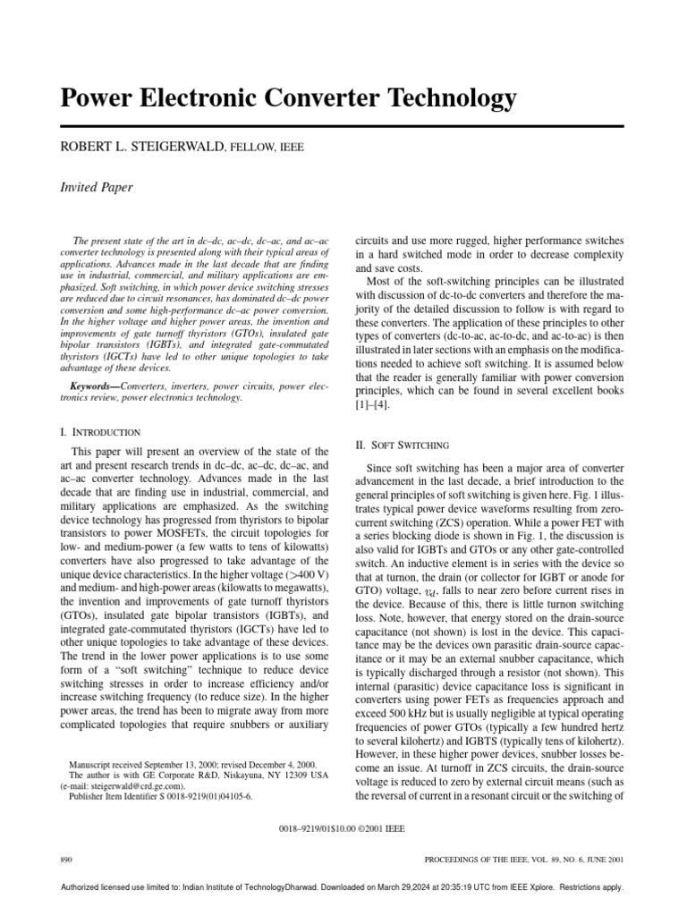 Power Electronic Converter Technology | PDF | Power Inverter | Rectifier