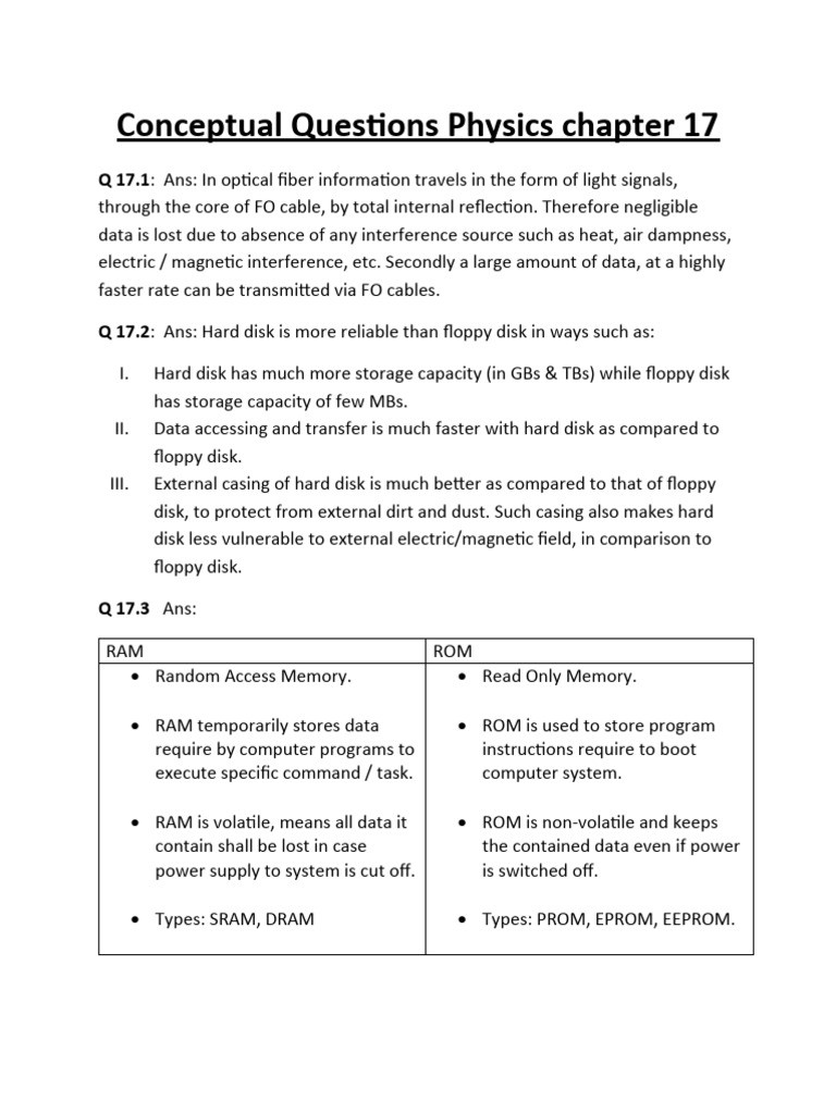 physics notes ch# 17 | PDF
