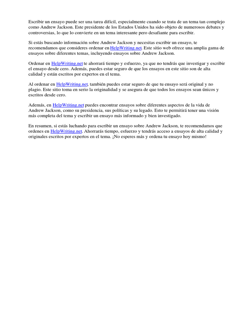 Ensayos Sobre Andrew Jackson | PDF | Trail Of Tears | Andrew Jackson