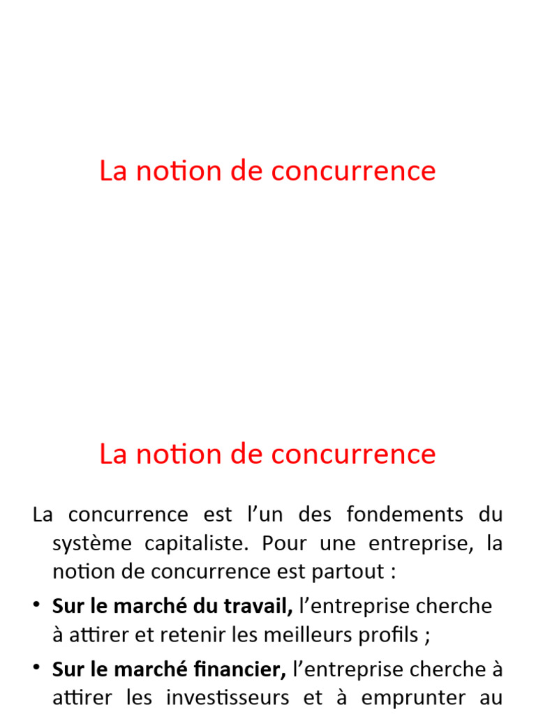 Comprendre la notion de concurrence | PDF | Business | Gestion stratégique