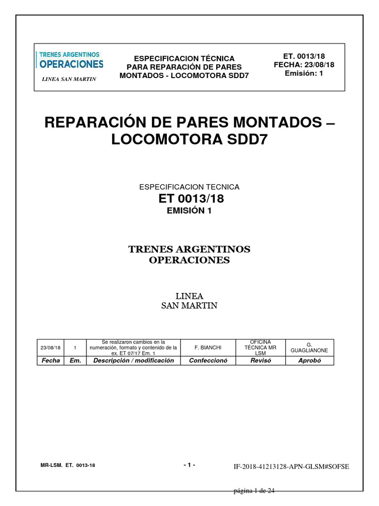 Locomotora SDD7 RC 30696 Et | PDF | Eje | Tornillo
