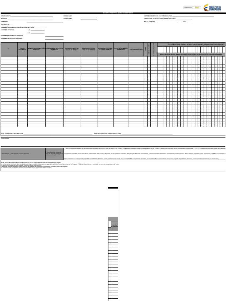 Articles-348210 x4 Registro y Control Diario de Asistencia | PDF | Documento de identidad ...
