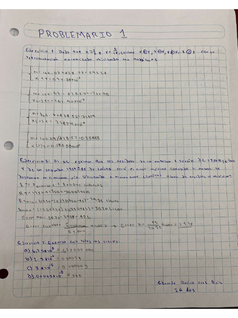 Problemario 1 - Metodos Numérico | PDF