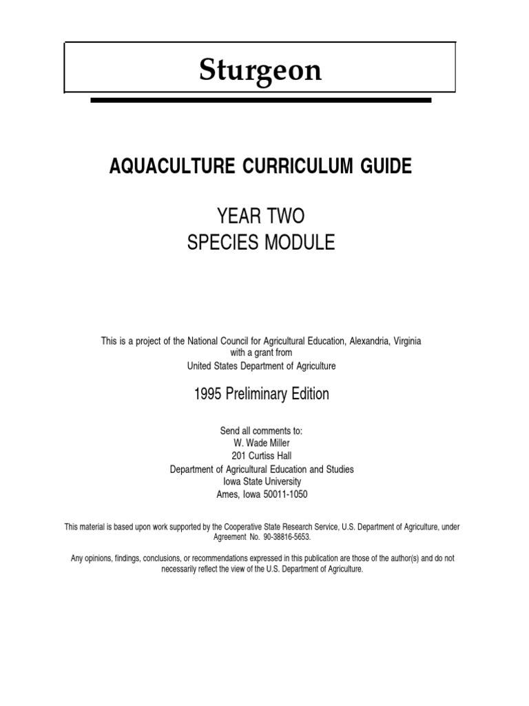 Sturgeon Manual | PDF | Spawn (Biology) | Fish