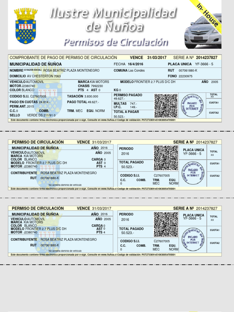 Permiso de circulación | PDF | Industria automotriz | Vehículos