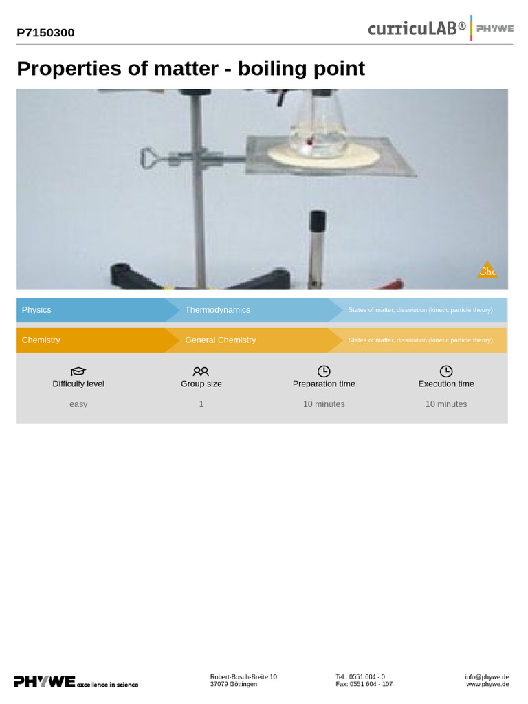 Properties of Matter - Boiling Point: Physics Thermodynamics | Download ...