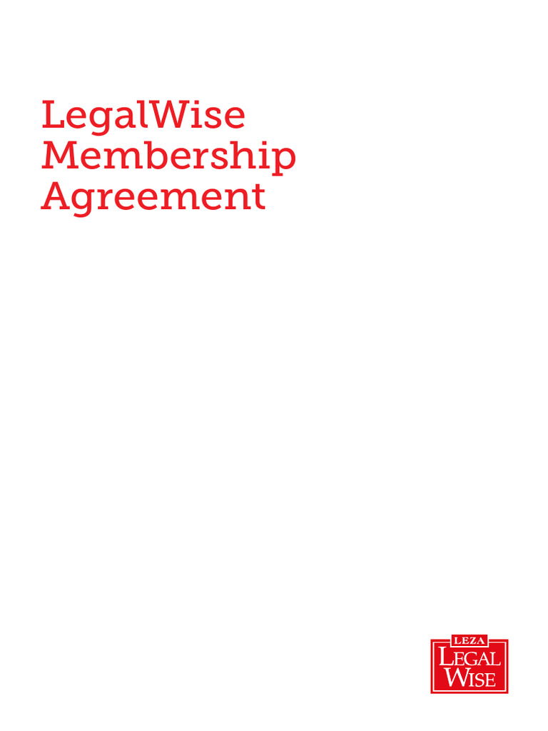 LegalWise Membership Agreement | PDF | Insurance | Lease