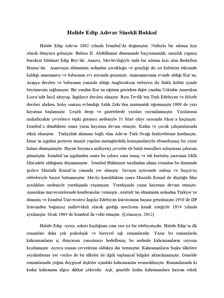 8.halide Edip Adıvar - Sinekli Bakkal | PDF