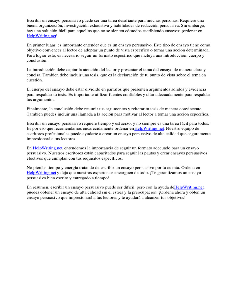 Formato para Un Ensayo Persuasivo | PDF | Scribd | Publishing