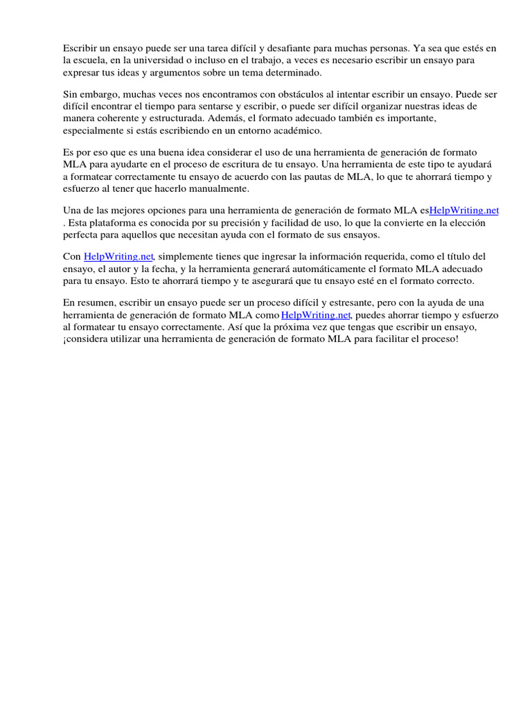 Mla Format Generator Essay | PDF | Citation | Writing