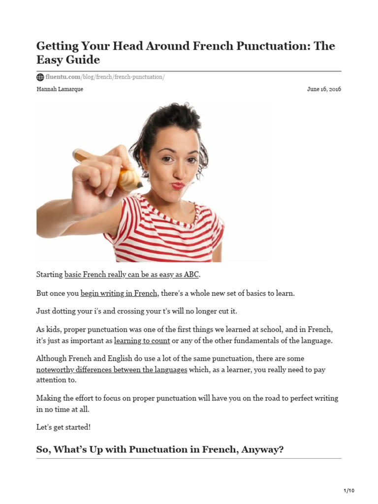 French Punctuation | PDF | Punctuation | Comma