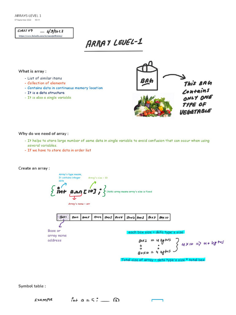 Dsa Notes of Class 07 by Manoj Kumar | PDF | Teaching Methods ...