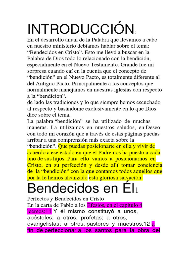 Palabras de bendición en hebreo | PDF | Cristo (título) | Bendición