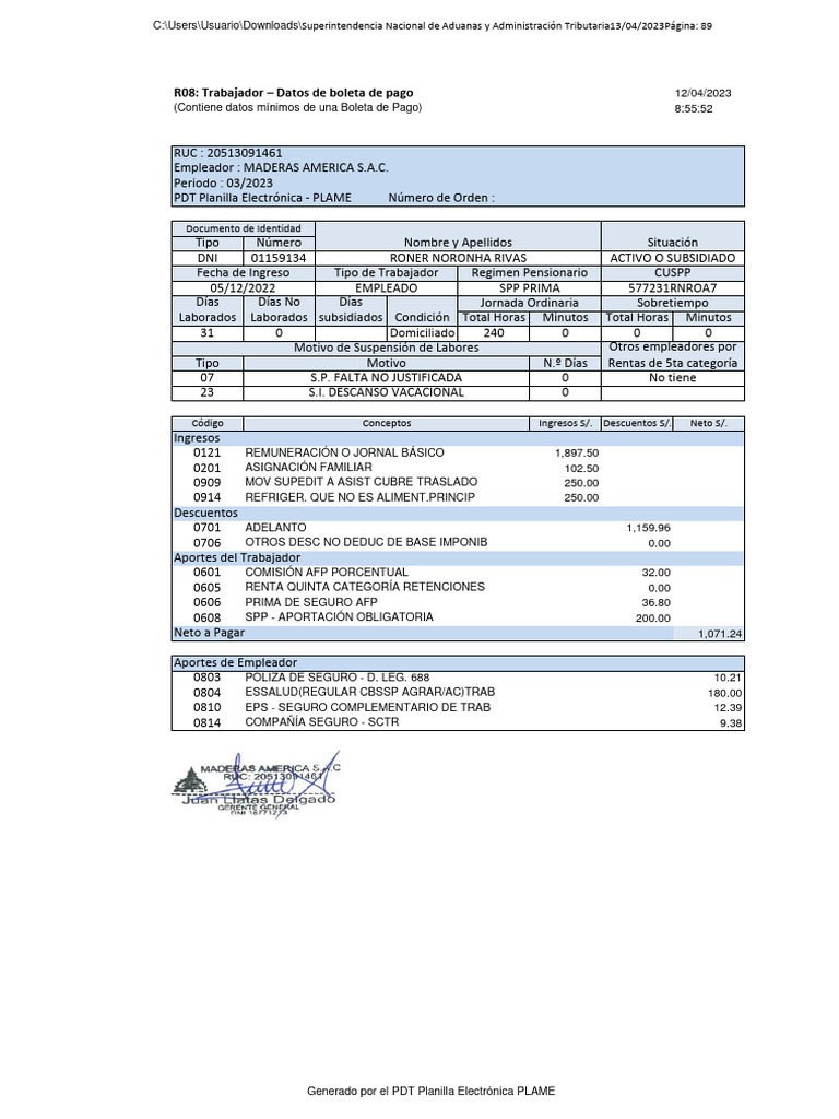 03 2023 Boletas Ma | Descargar gratis PDF | Documento de identidad | Documento