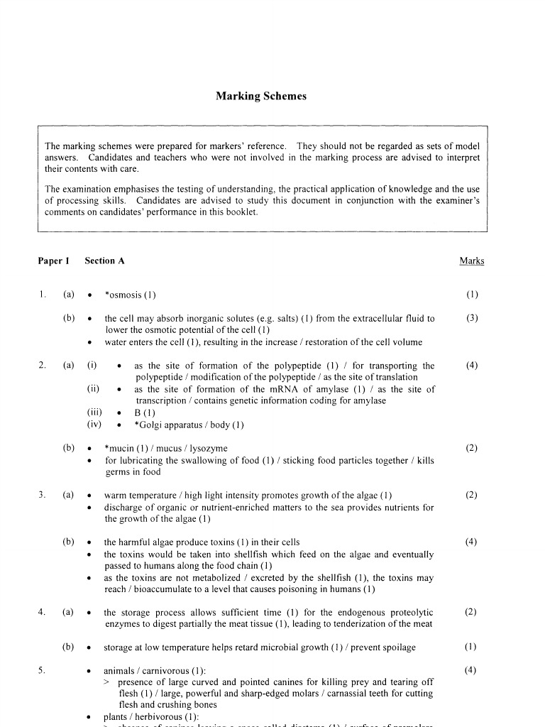 2008 A-Level Biology Marking Scheme | PDF | Glycolysis | Pathogen