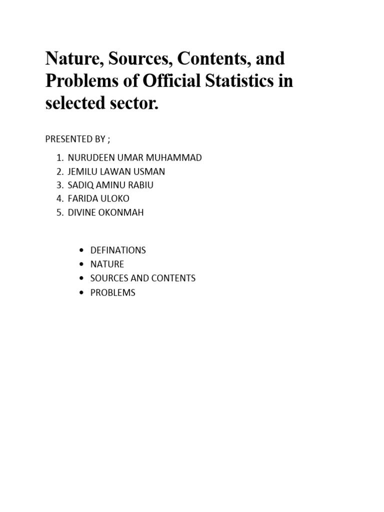 Nature | PDF | Survey Methodology | Official Statistics