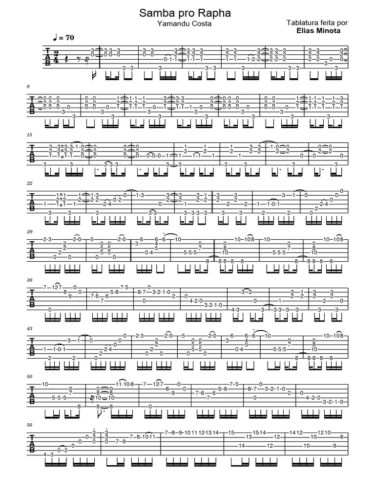 Samba Pro Rapha (TAB by Elias Minota) | PDF