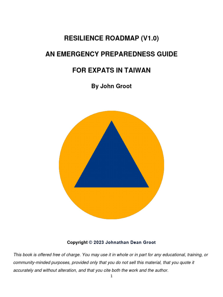 TW Resilience-Roadmap-V1.0 | PDF | Emergency Management | Earthquakes