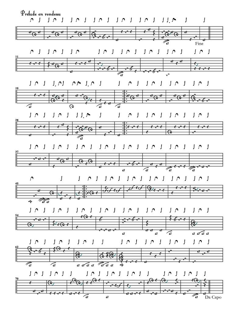 Jacques Saint Luc Prelude en Rondeau A Minor | PDF